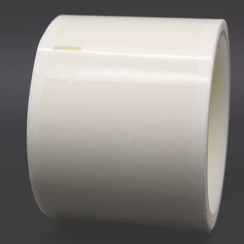 12x100-12mm Cable Adhesive Label 2mil Branco Brilhante Transparente ...